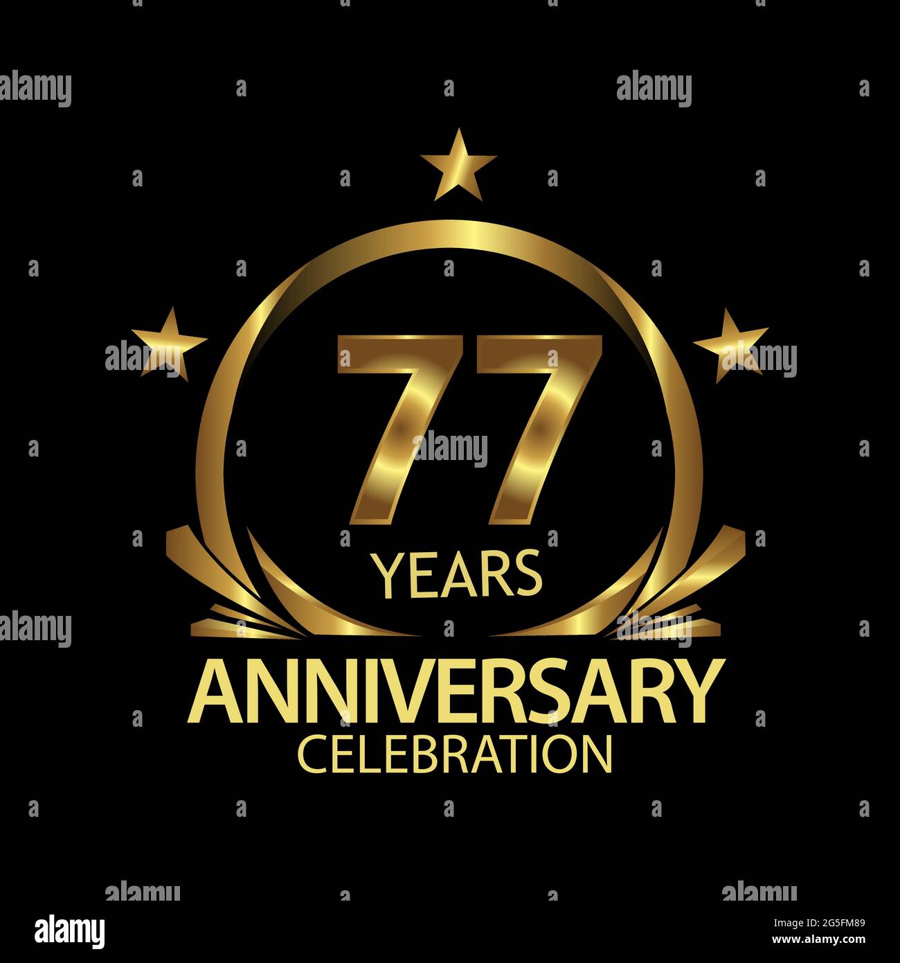 Seventy seven years Stock Vector Images - Alamy