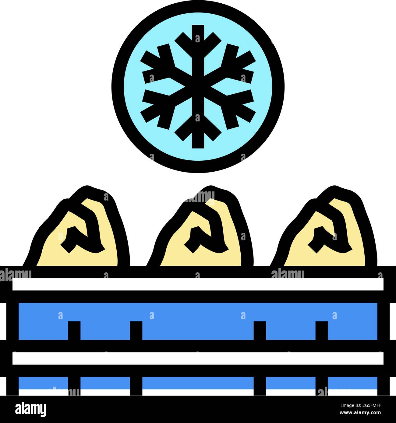 frozen chicken carcass meat color icon vector illustration Stock Vector ...