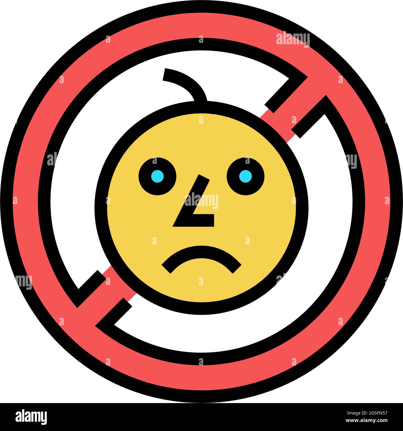 child prohibition sign color icon vector illustration Stock Vector ...