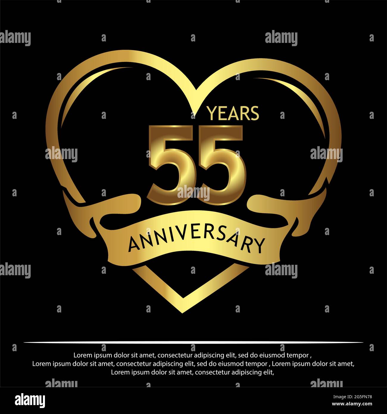 3d Number 55 Gold Stock Vector Images - Alamy