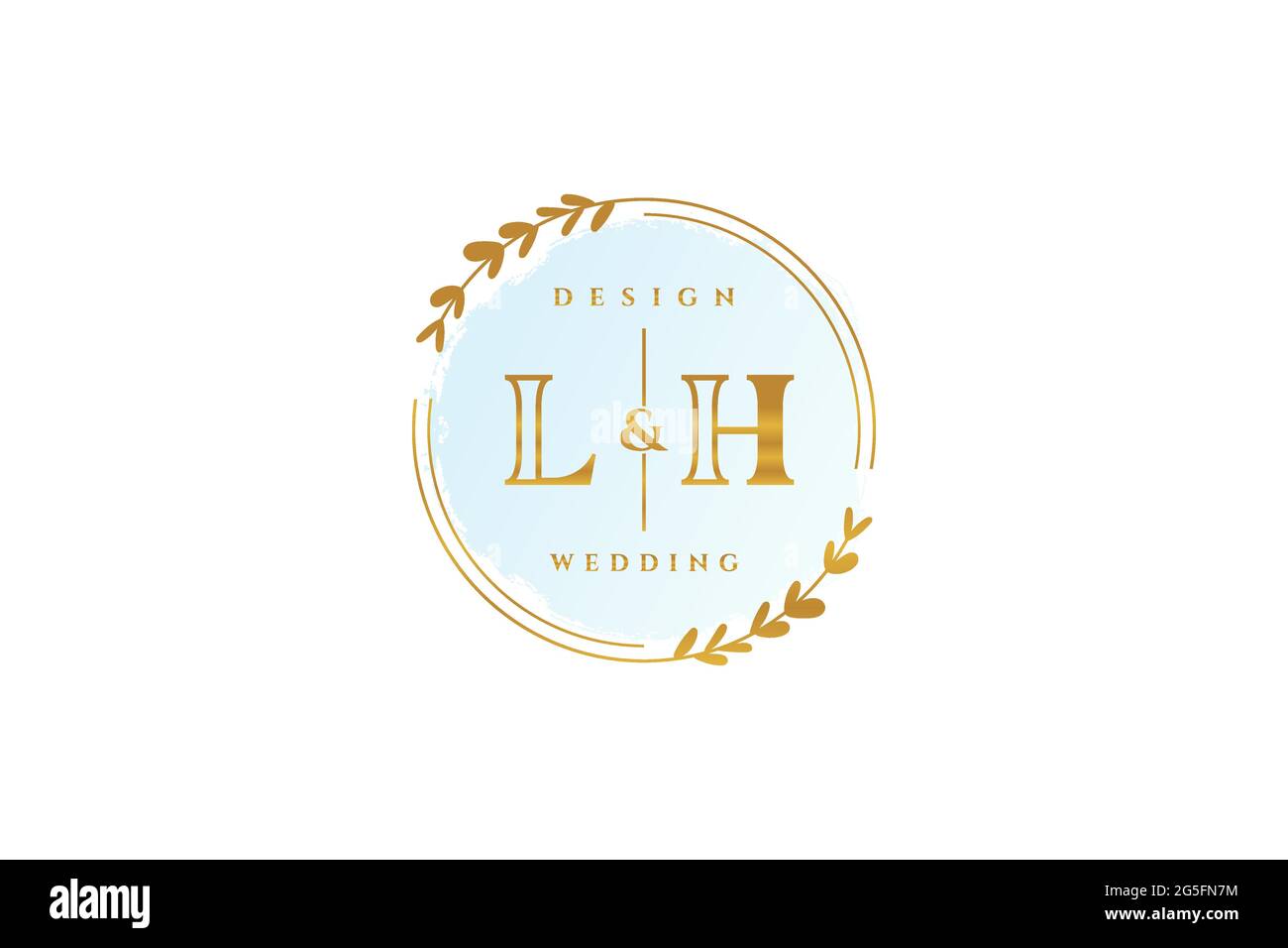 LH beauty monogram and elegant logo design handwriting logo of initial ...