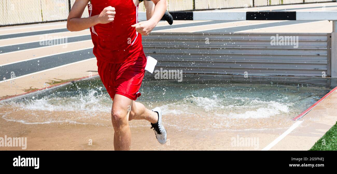 Steeplechase water jump track hi-res stock photography and images - Alamy