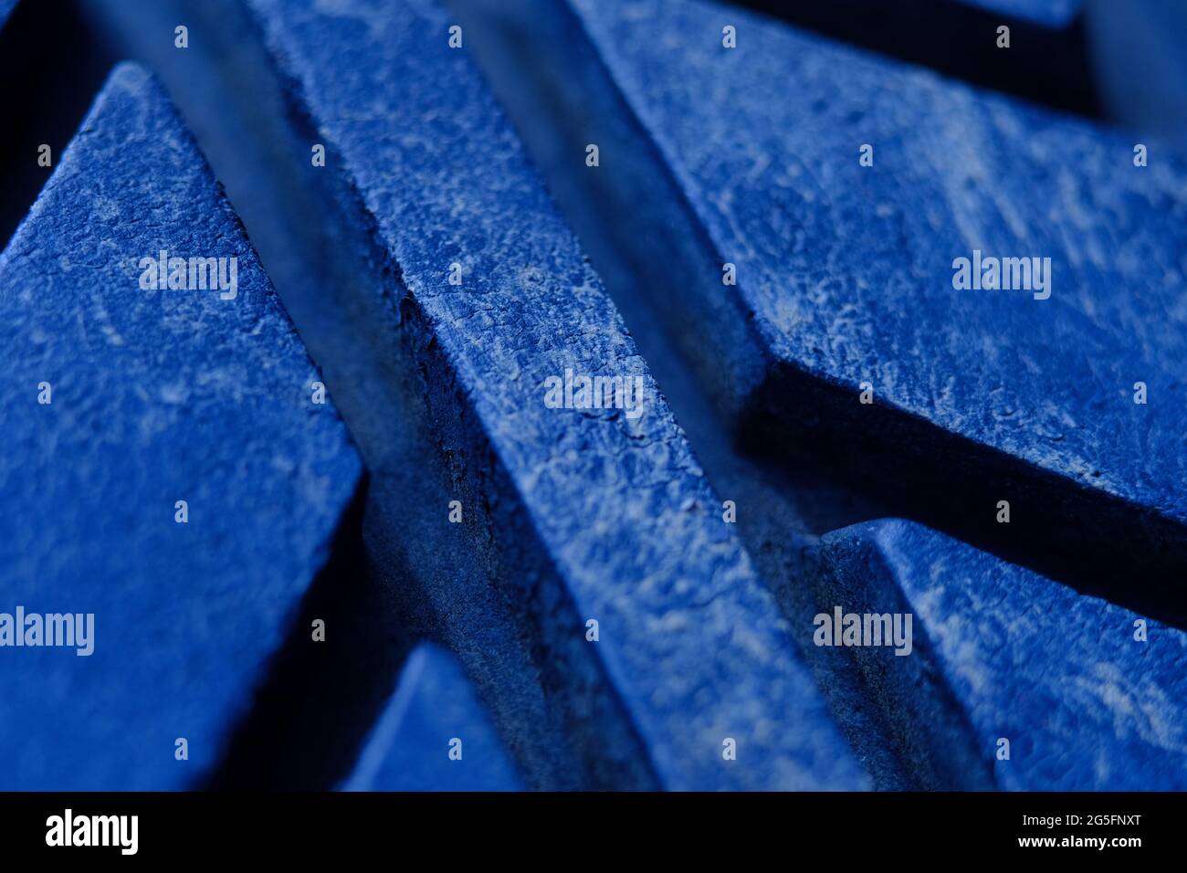 Abstract macro photography, close up tire texture pattern with blue ...