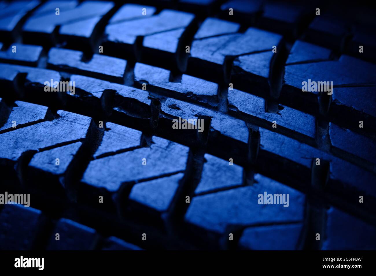 Abstract macro photography. close up scratch and hole tire texture ...