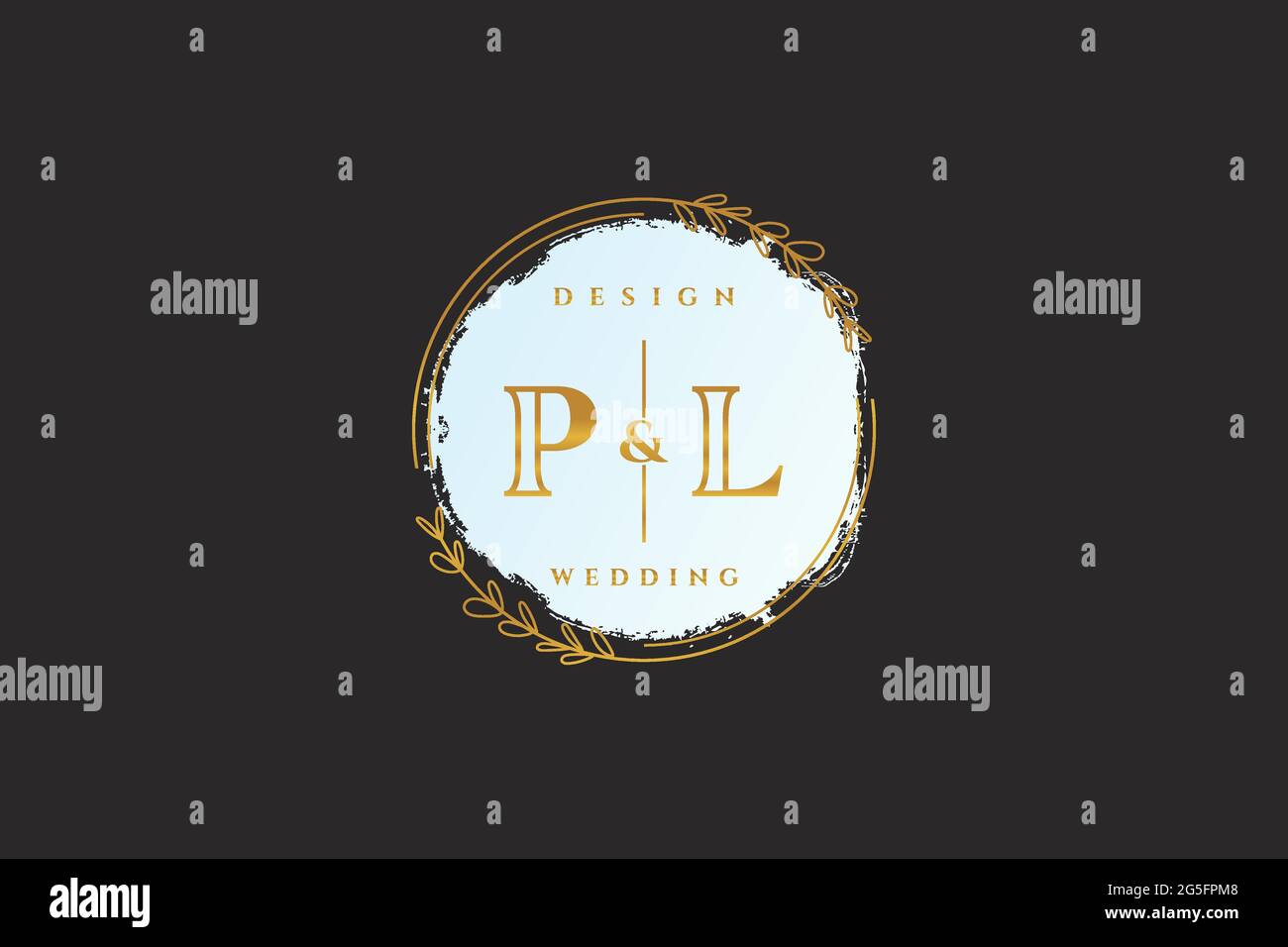 PL beauty monogram and elegant logo design handwriting logo of initial ...