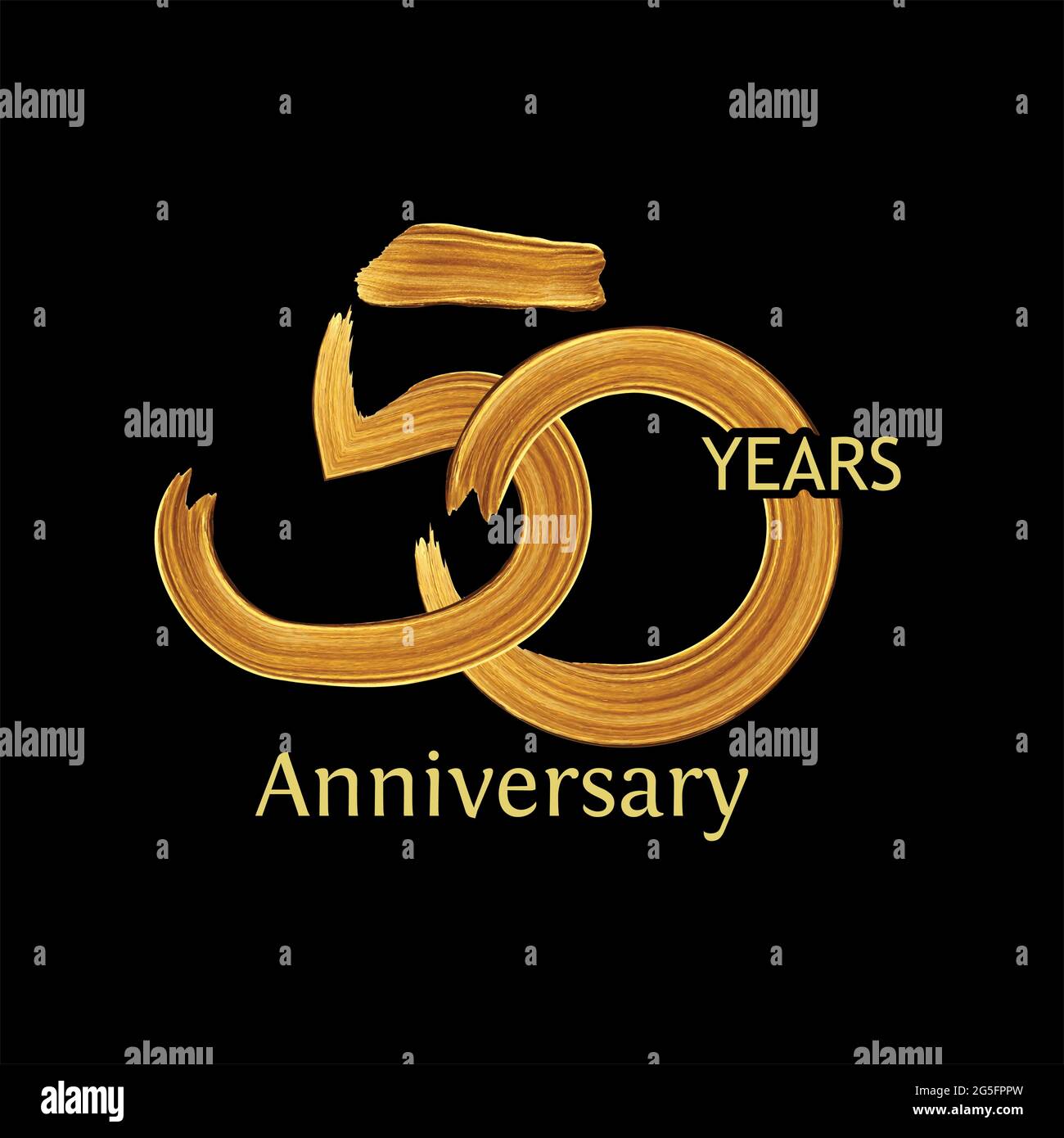 Fifty Years Anniversary Golden. anniversary template design for web ...