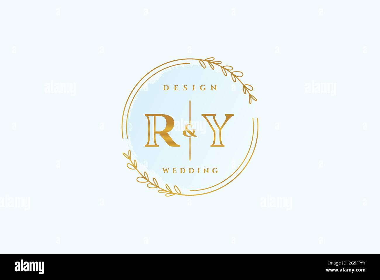 RY beauty monogram and elegant logo design handwriting logo of initial ...