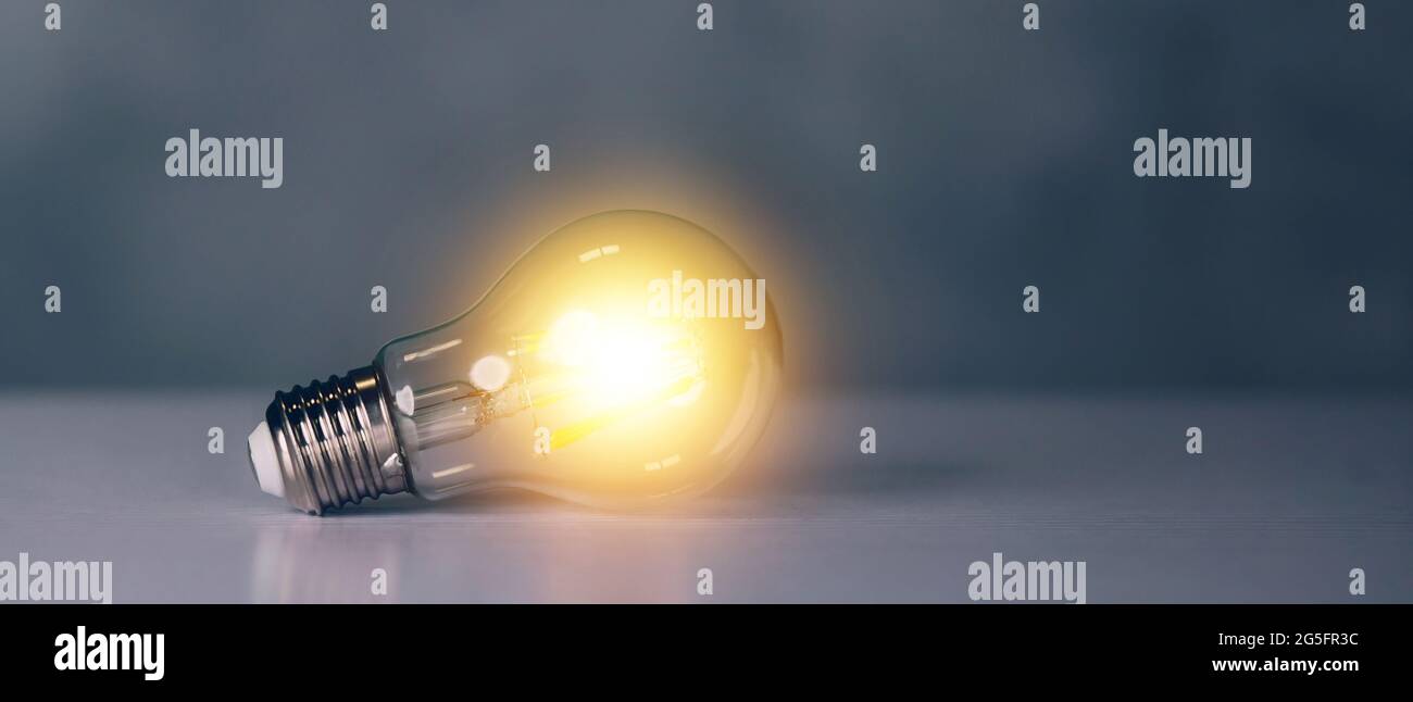 Light bulb with symbol of idea and inspiration, lightbulb with thinking ...