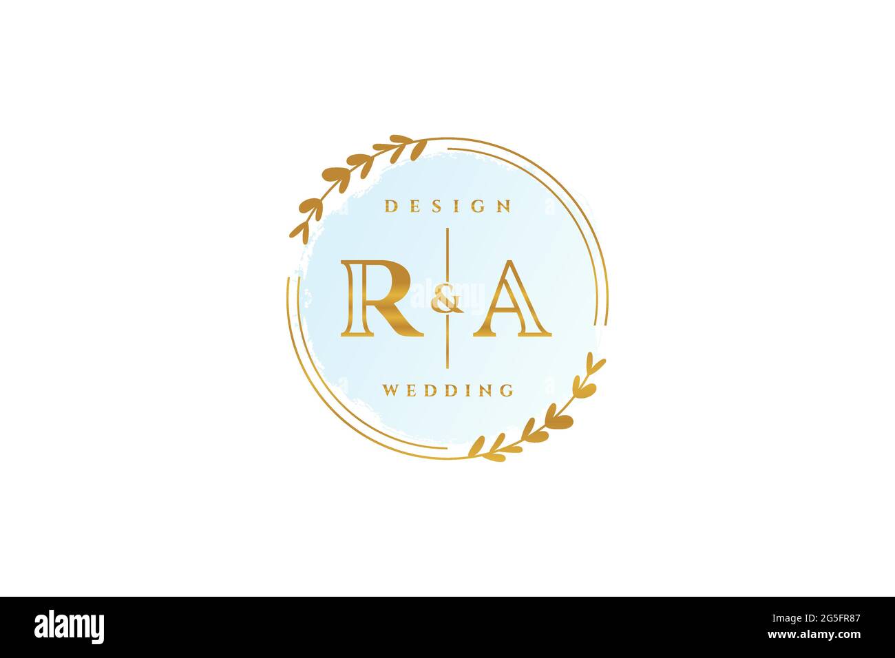 RA beauty monogram and elegant logo design handwriting logo of initial ...