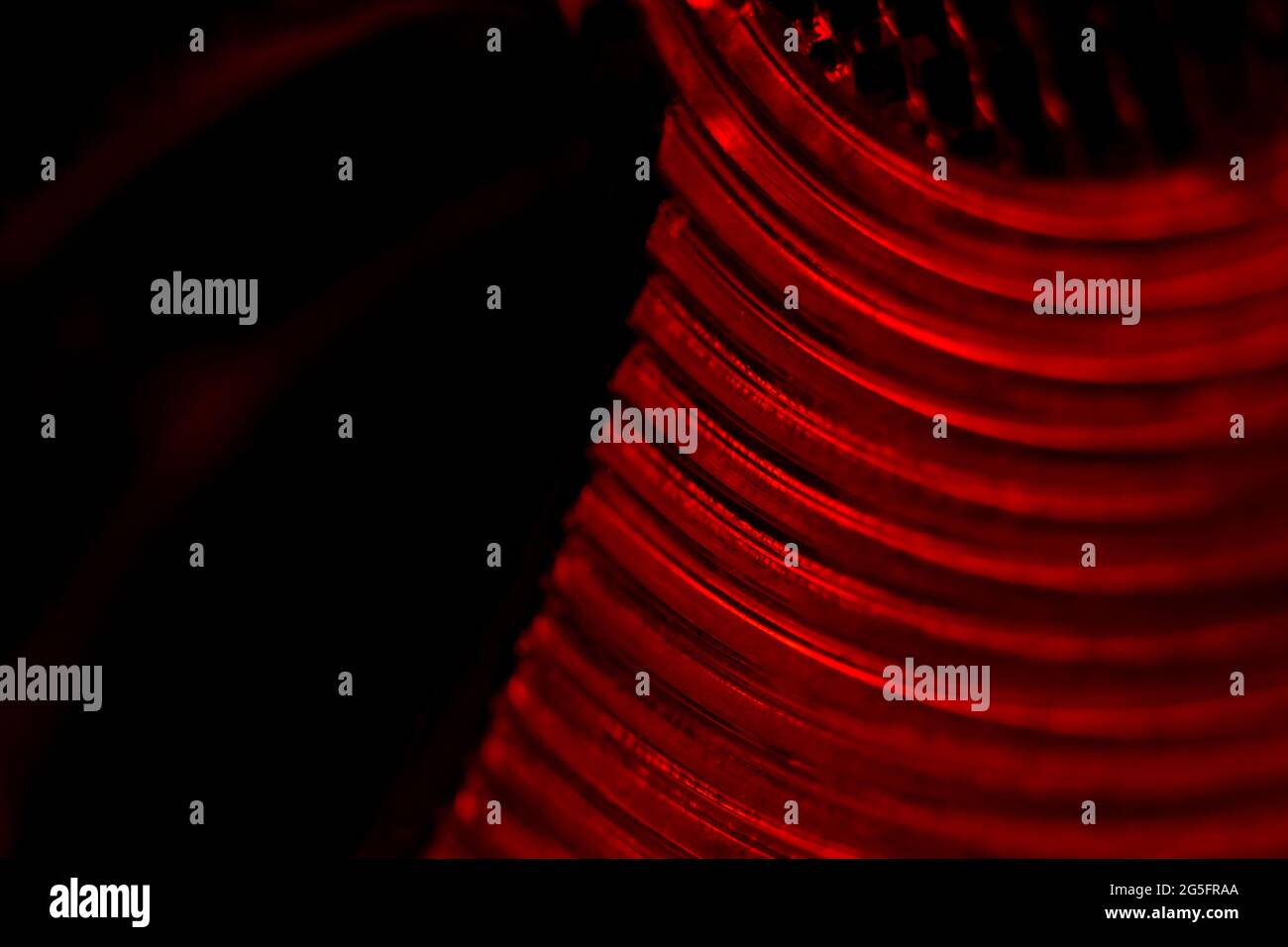 Abstract macro photography. Red round line glass lamp texture Stock ...