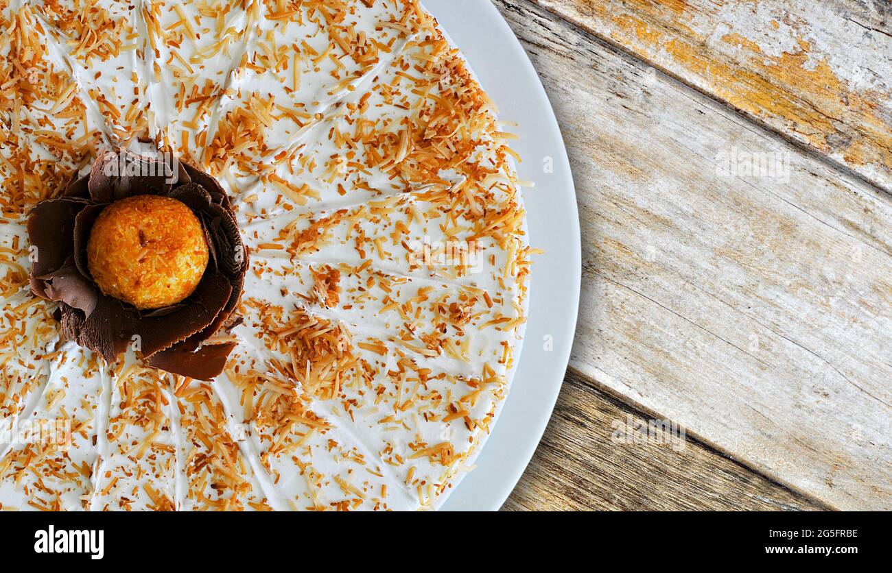 Detail from above on photograph of chocolate cake Stock Photo - Alamy