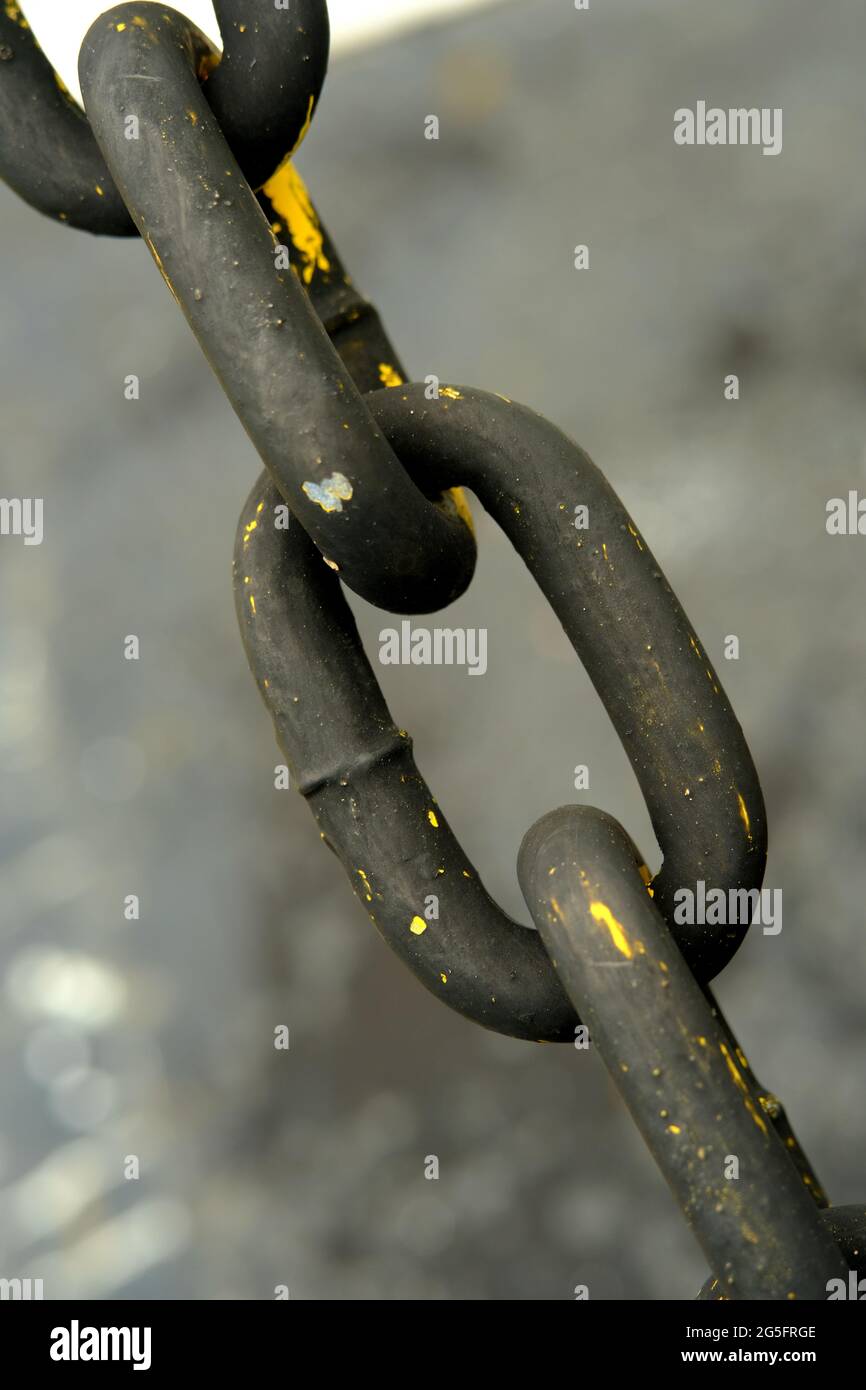 Detail macro photography. Close up of rustic chain. object photo Stock ...