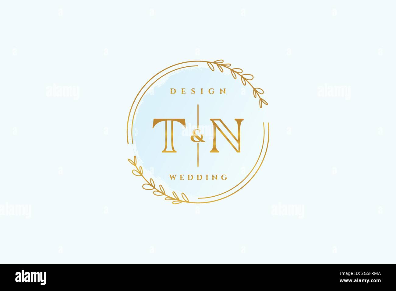 TN beauty monogram and elegant logo design handwriting logo of initial ...