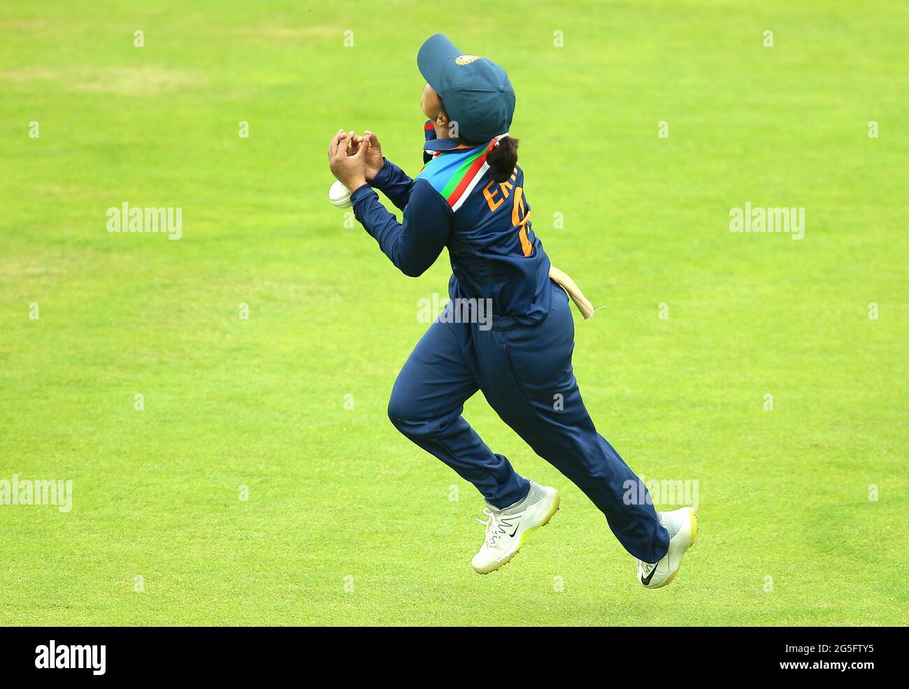 India's Ekta Bisht drops the ball of England's Nat Sciver during the Women's One-Day ...