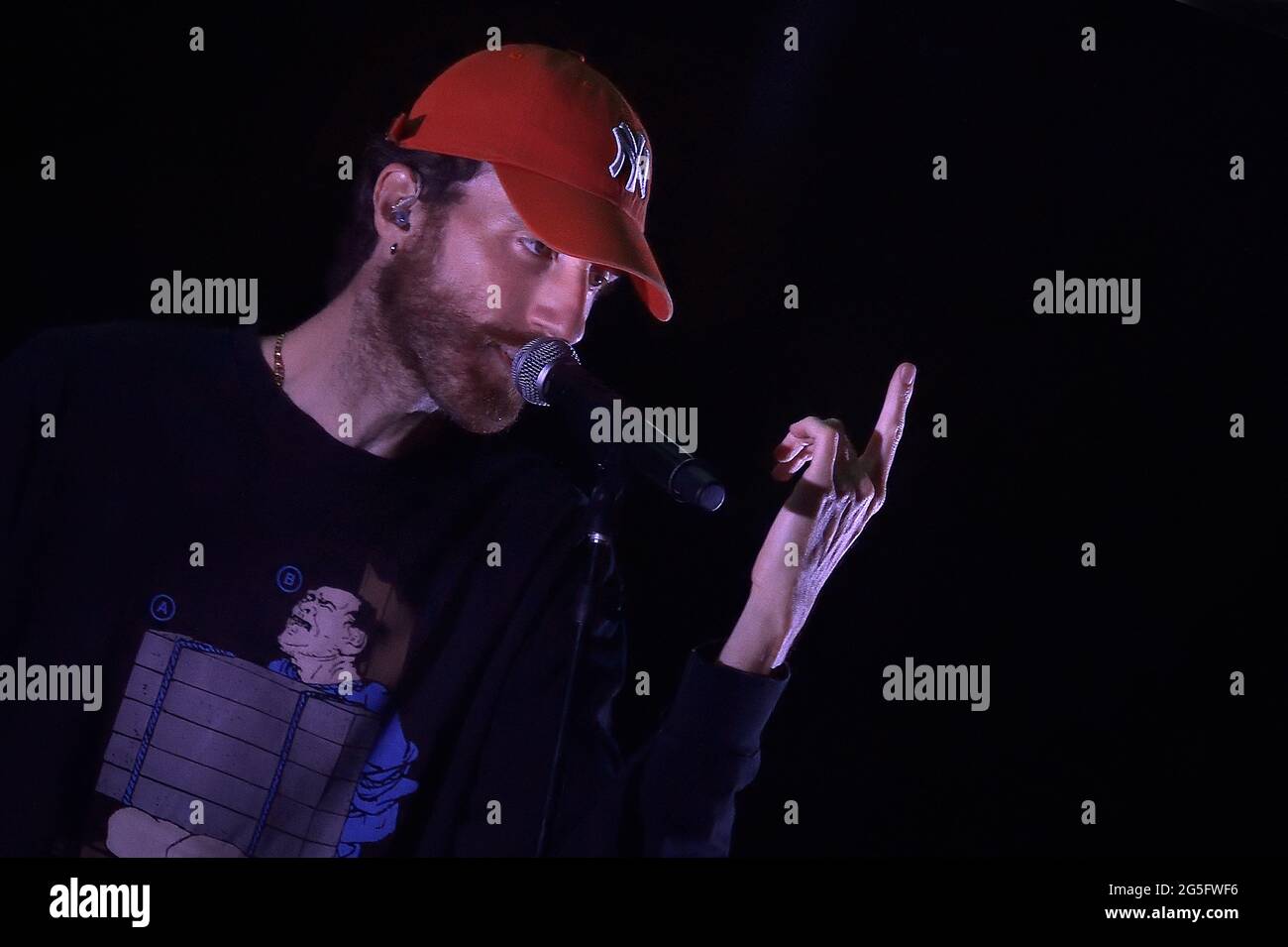 Rome, Italien. 27th June, 2021. The rapper, Italian singer-songwriter ...