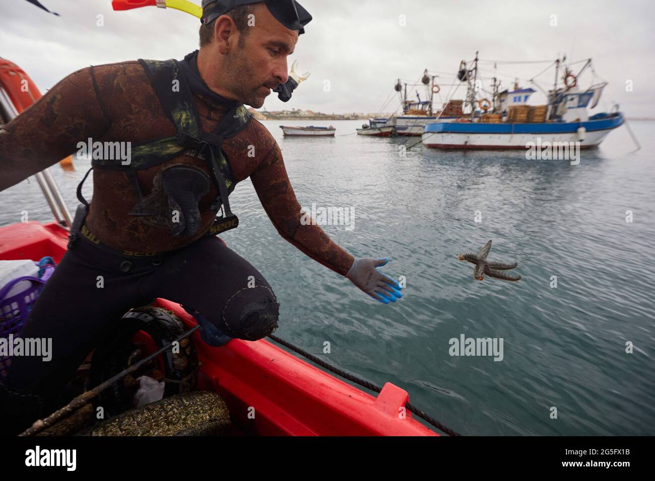 On the beach of Tamentfoust, not far from the Algerian capital, the ...