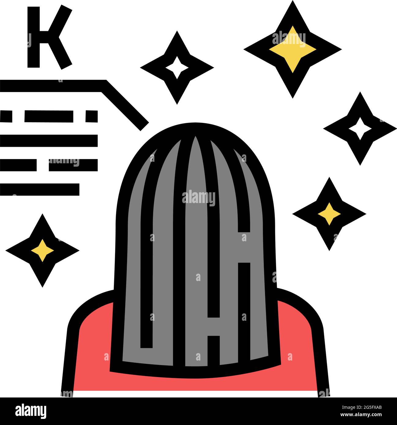 hairstyle with keratin color icon vector illustration Stock Vector ...