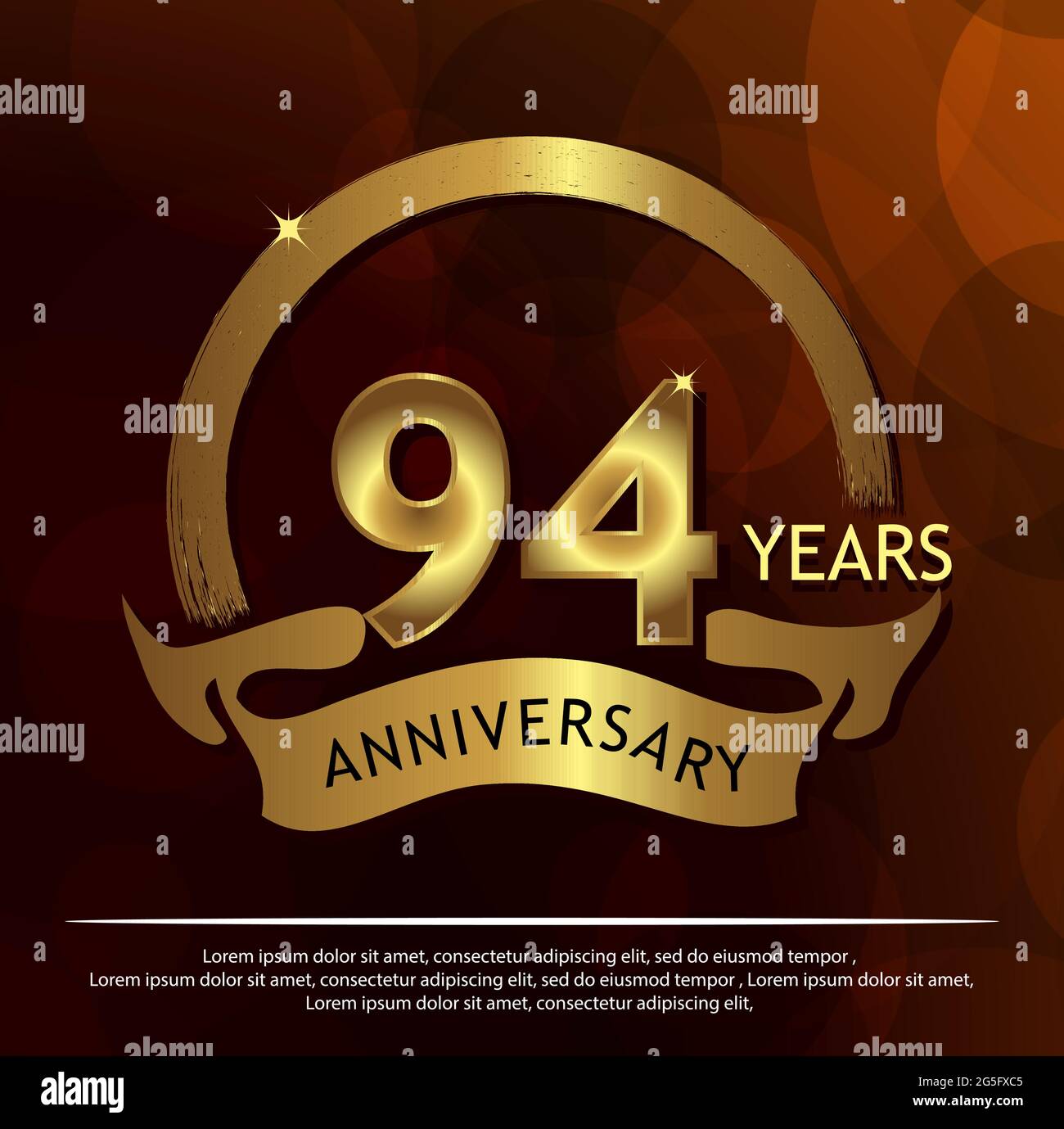 94 years anniversary golden. anniversary template design for web, game ...