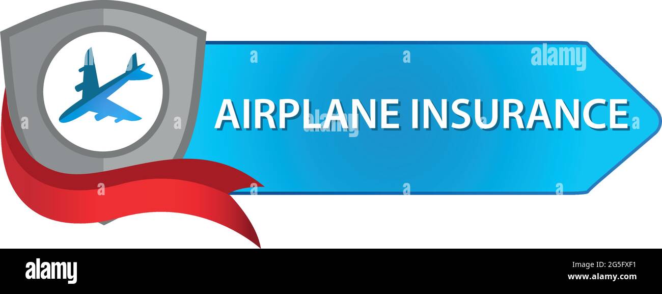 Airplane Insurance button. Vector Illustration on white background ...