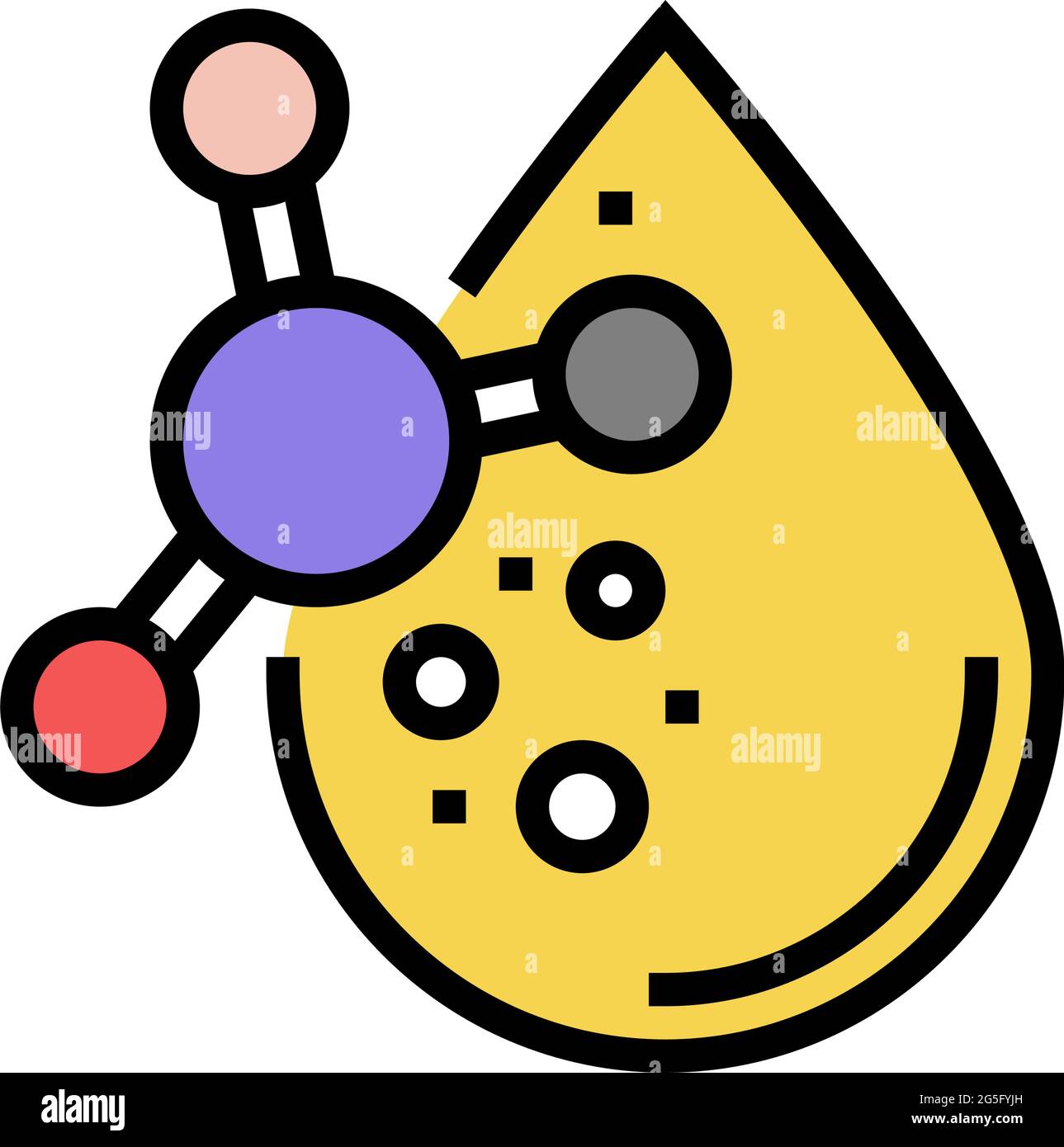 oil keratin drop color icon vector illustration Stock Vector Image ...