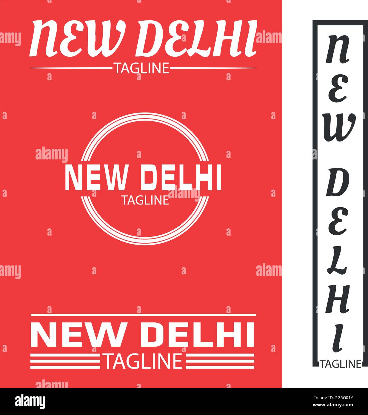 New Delhi typography set, flat designs Stock Vector Image & Art - Alamy