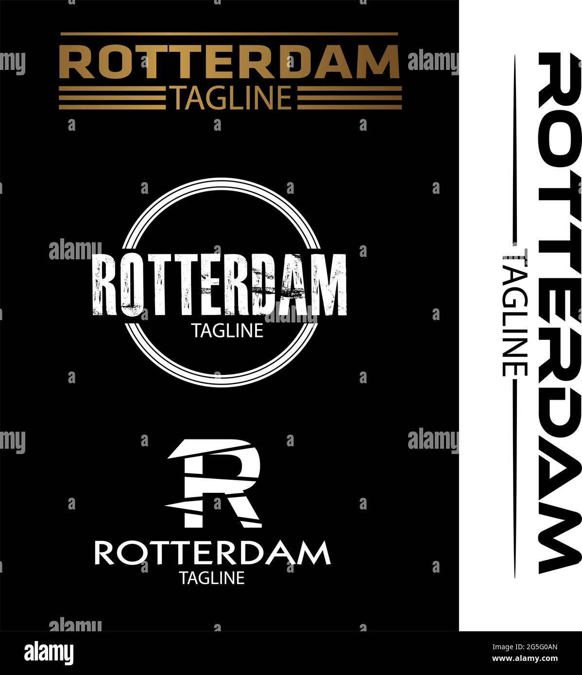 Rotterdam typography set, flat designs Stock Vector Image & Art - Alamy