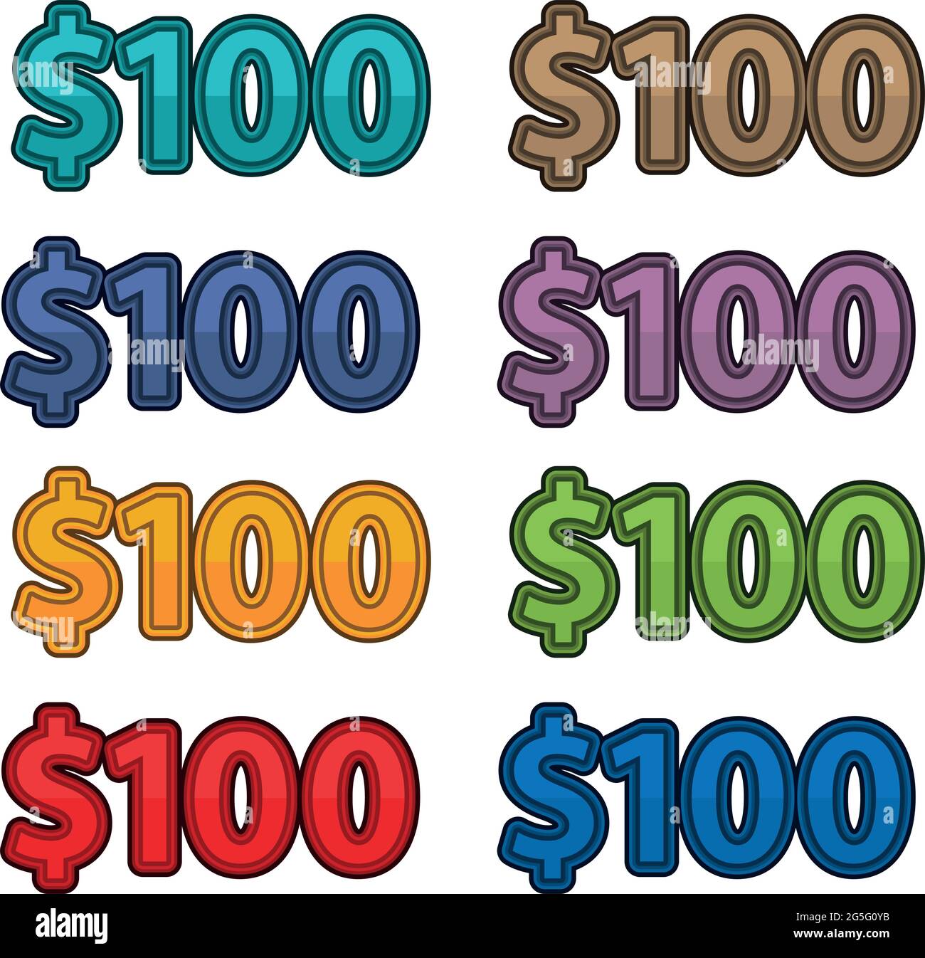 100 dollars Stock Vector Images - Alamy