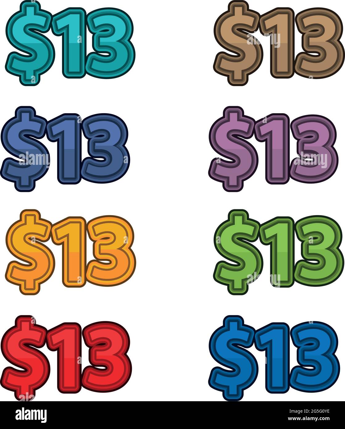 Thirteen dollars Stock Vector Images - Alamy