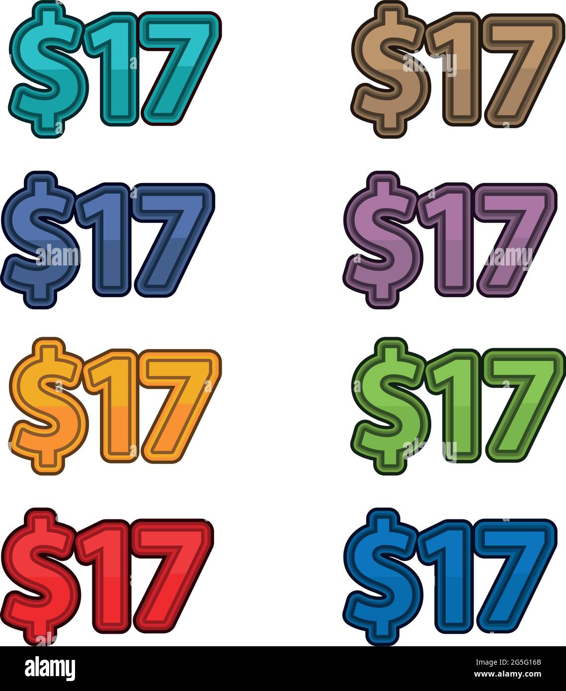 Seventeen dollar Stock Vector Images - Alamy