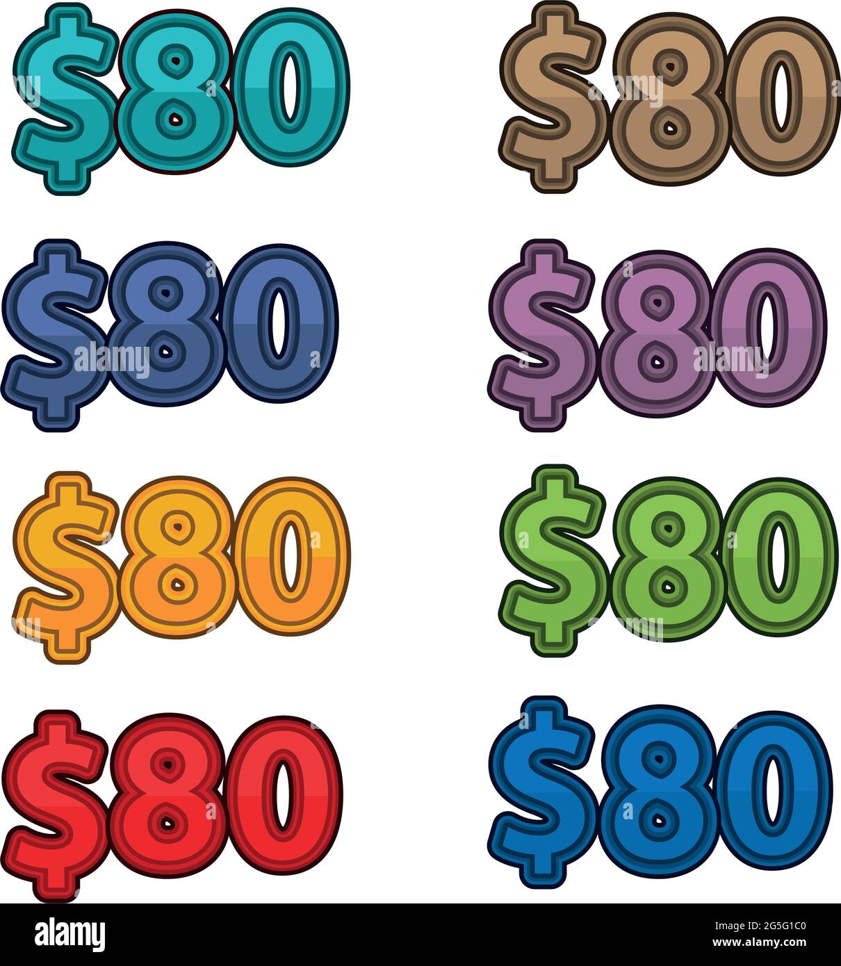 80 logo Stock Vector Images - Alamy