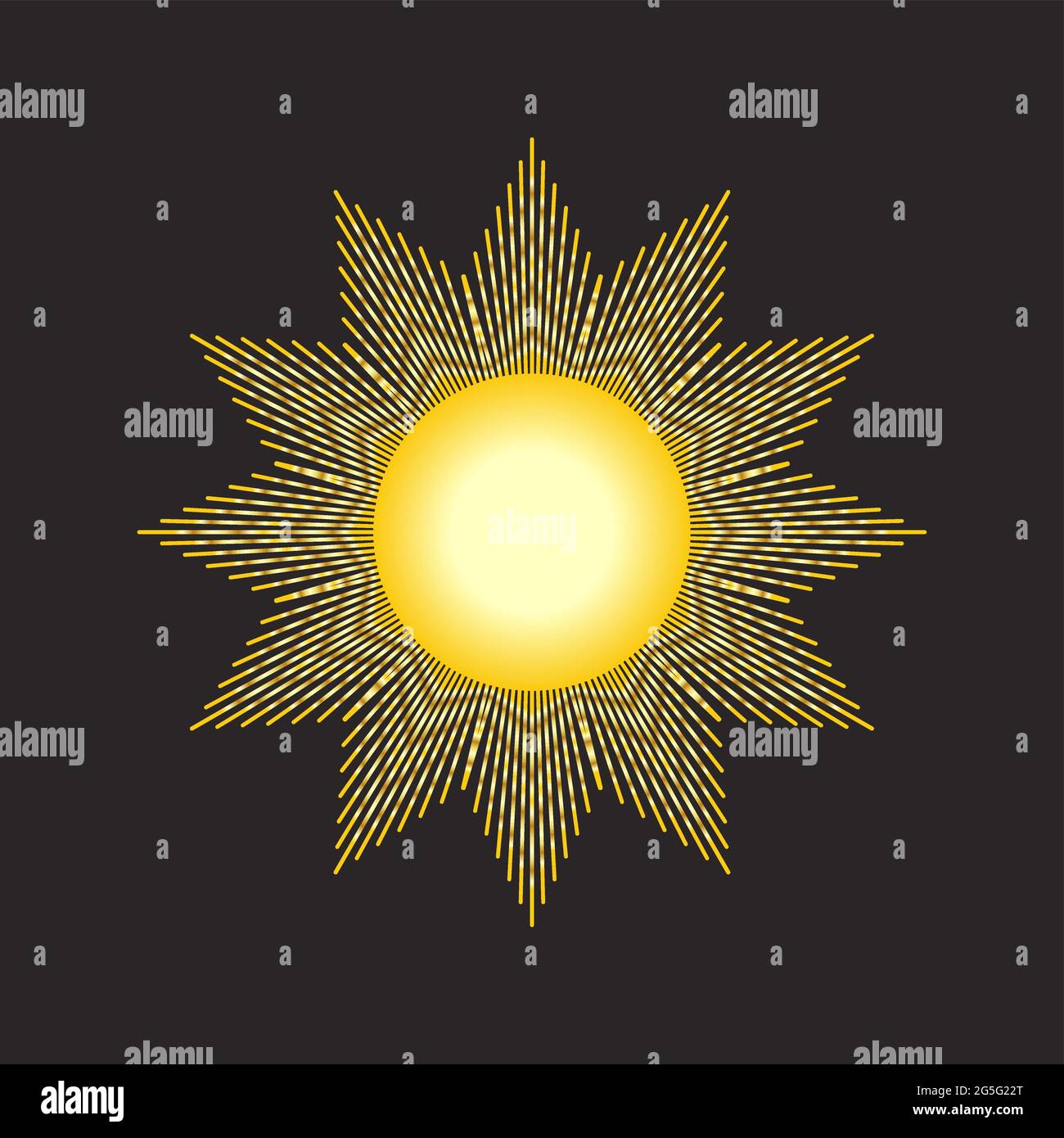 Mystical golden boho tattoos with sun. Linear design, elements for ...