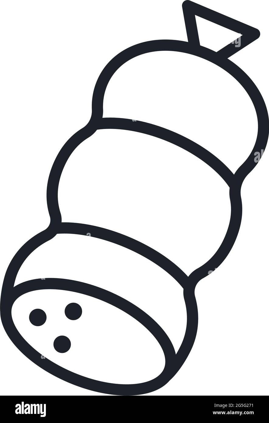 Sausage meatloaf icon. Vector isolated linear icon contour shape ...