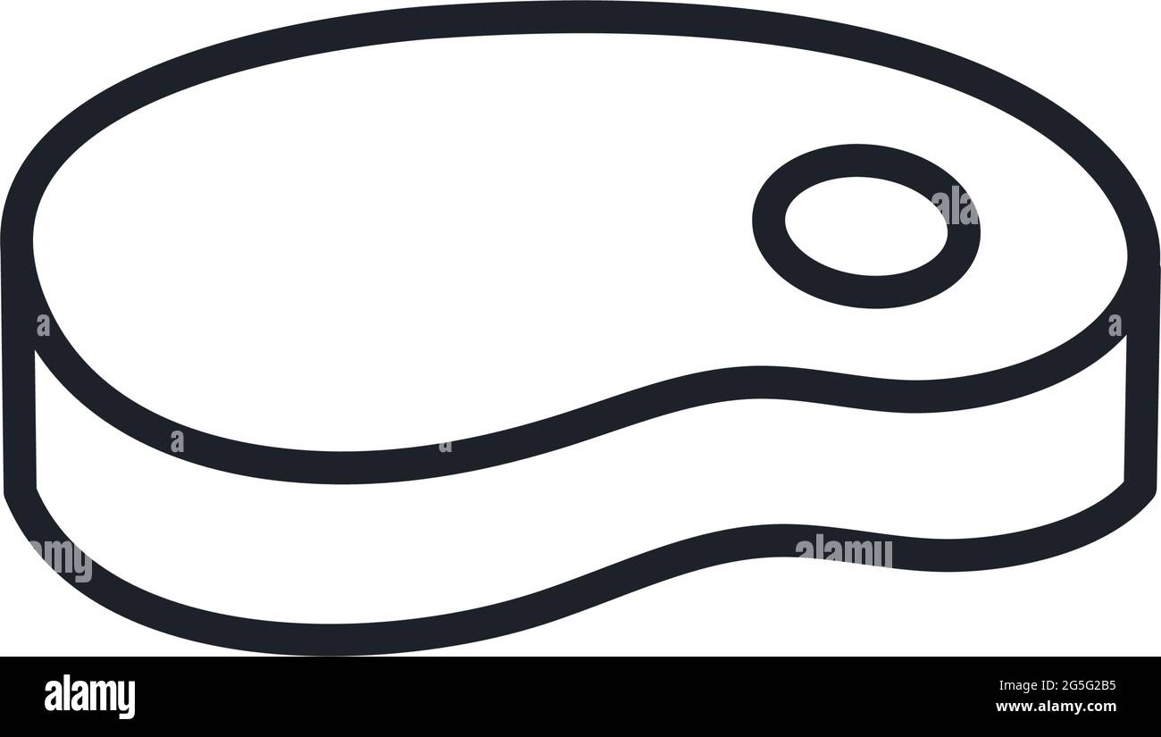 Bacon slice icon outline Cut Out Stock Images & Pictures - Alamy