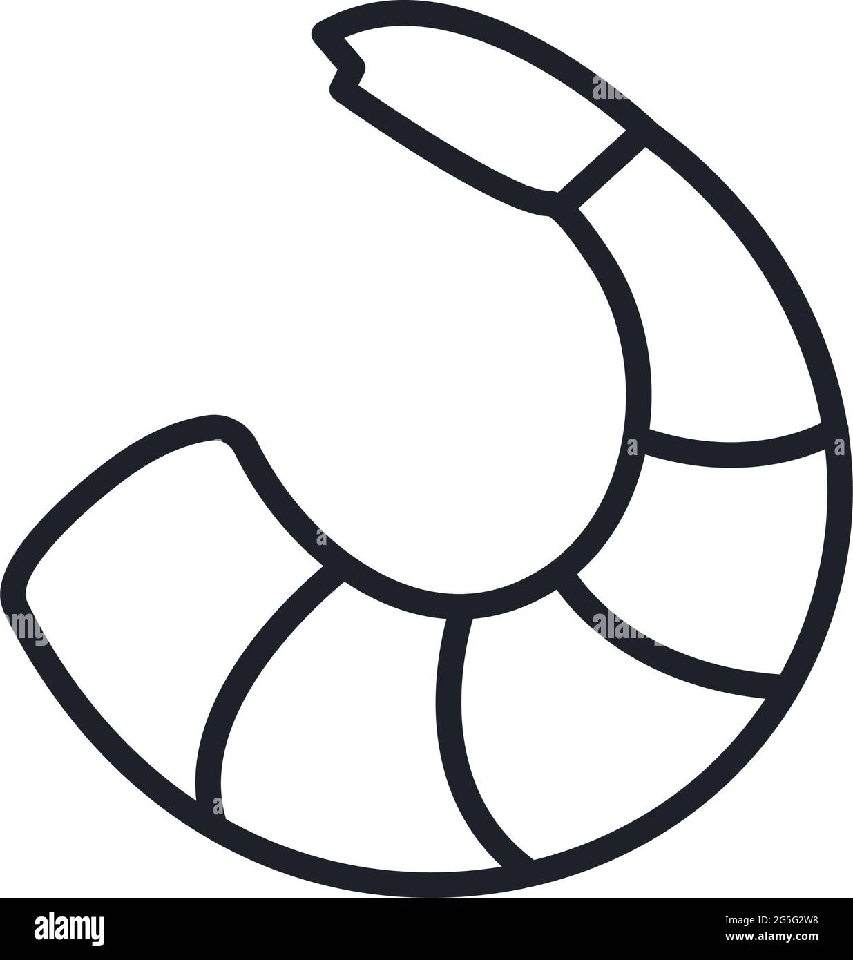 Shrimp prawn icon. Vector isolated linear icon contour shape outline ... Shrimp prawn icon. Vector isolated linear icon contour shape outline ...