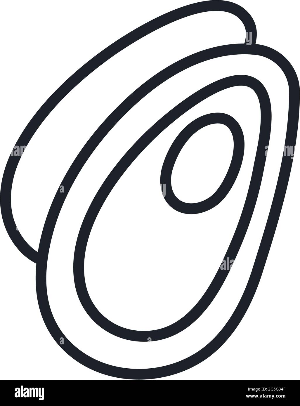 Mussels icon. Vector isolated linear icon contour shape outline. Thin ...