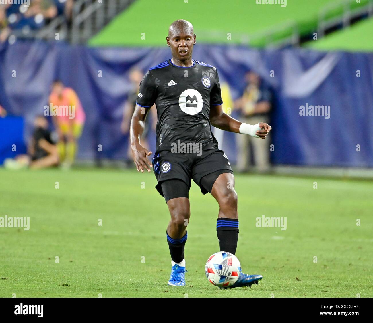 Nashville, TN, USA. 26th June, 2021. Montreal defender, Kamal Miller (3 ...