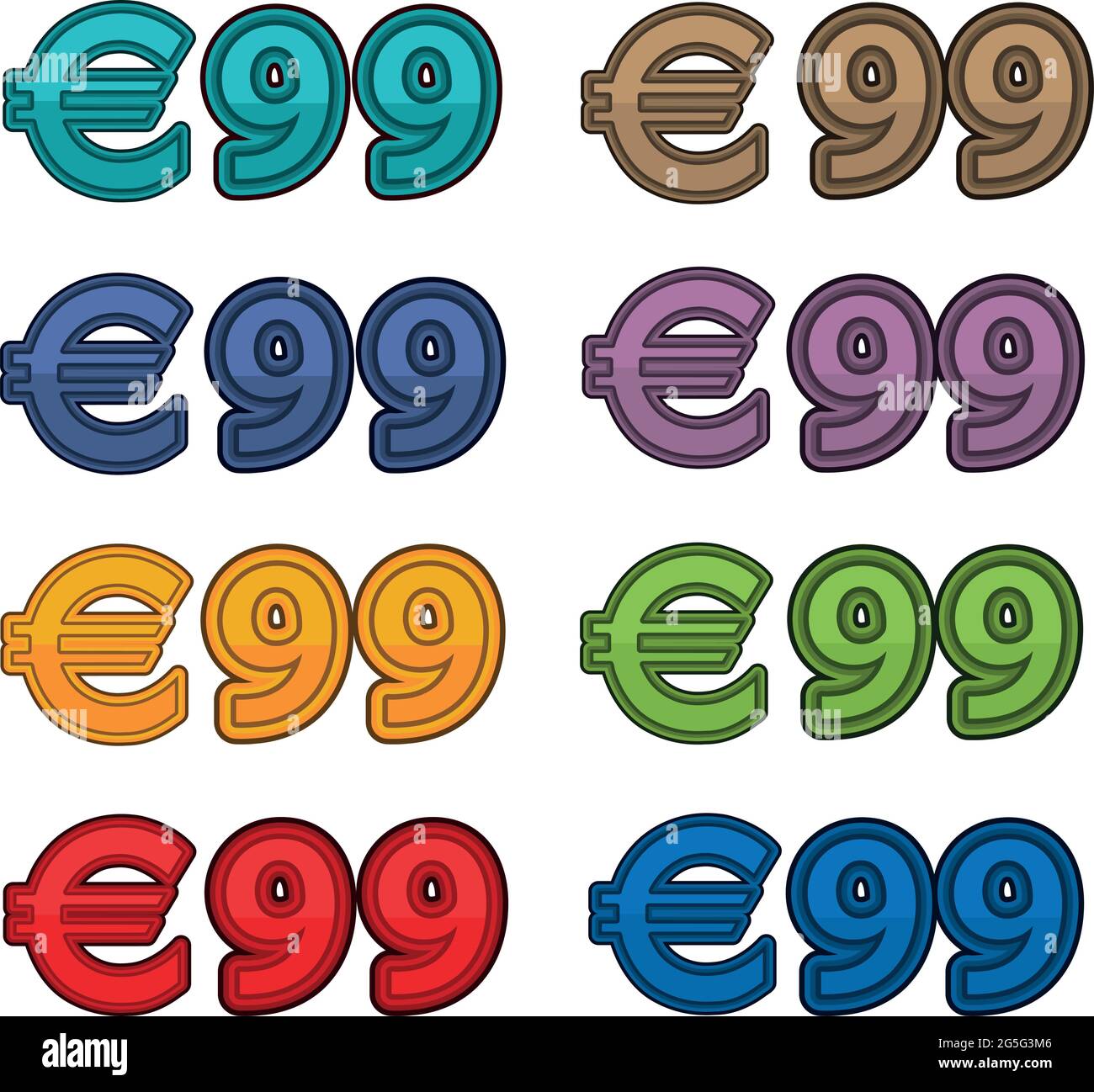 99 euro Stock Vector Images - Alamy