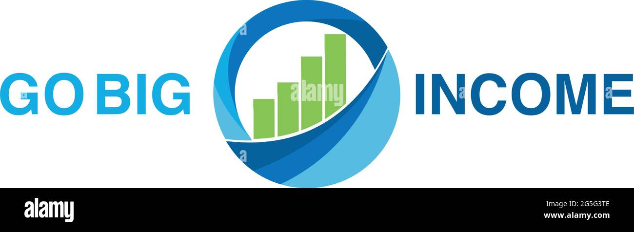 Go big marketing with bar graph. Flat vector illustration on white ...