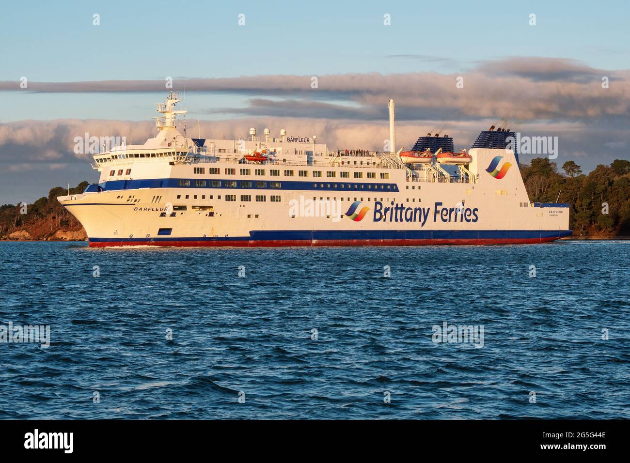 Brittay Ferries' cross-Channel ferry Barfleur operates a regular ...