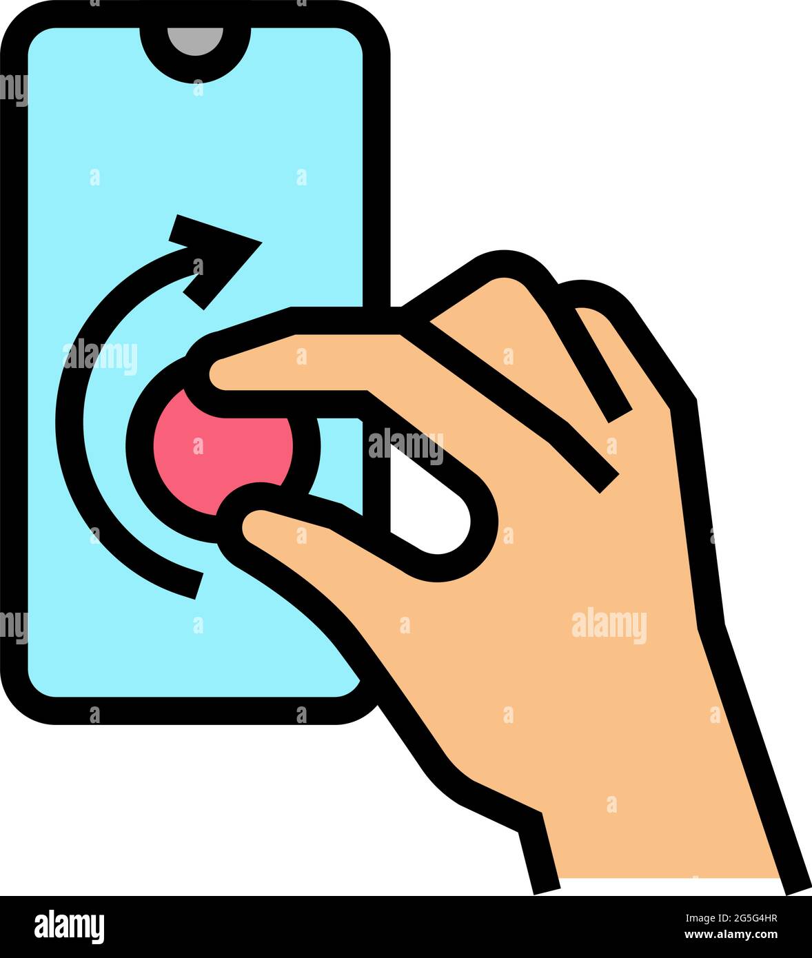 Turning digital button on smartphone hi-res stock photography and ...