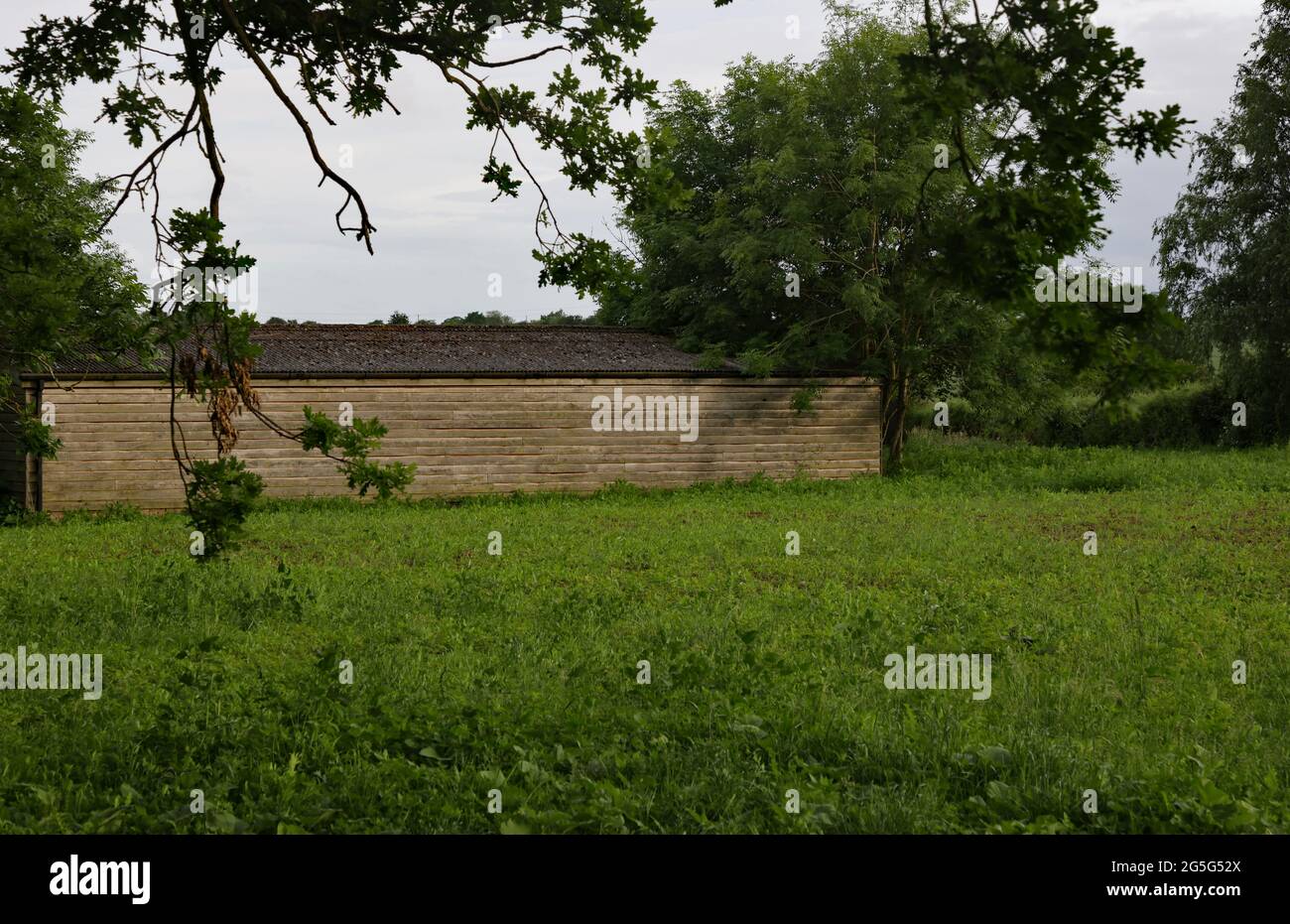 Barn seen in an English countryside Stock Photo - Alamy