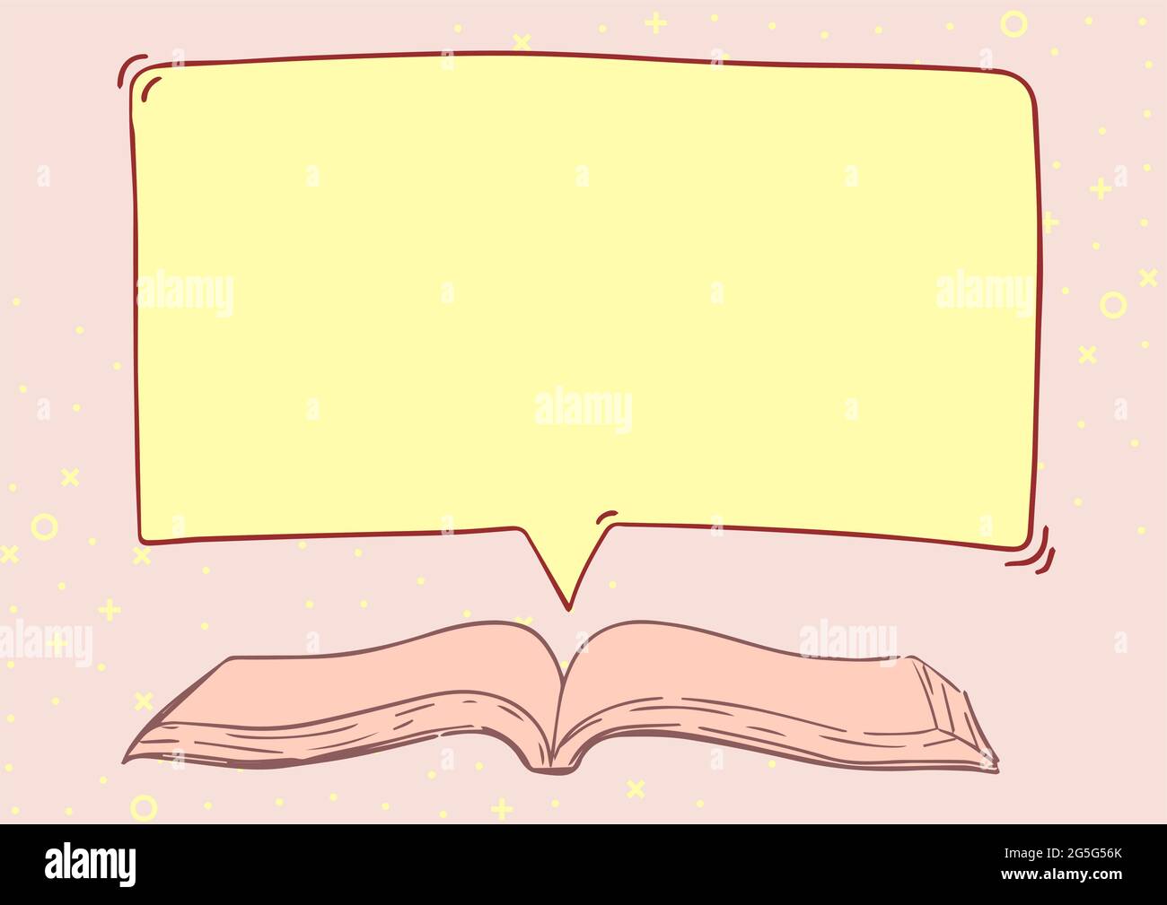 Open Book illustration With Speech Bubble Presenting A Quote Message ...