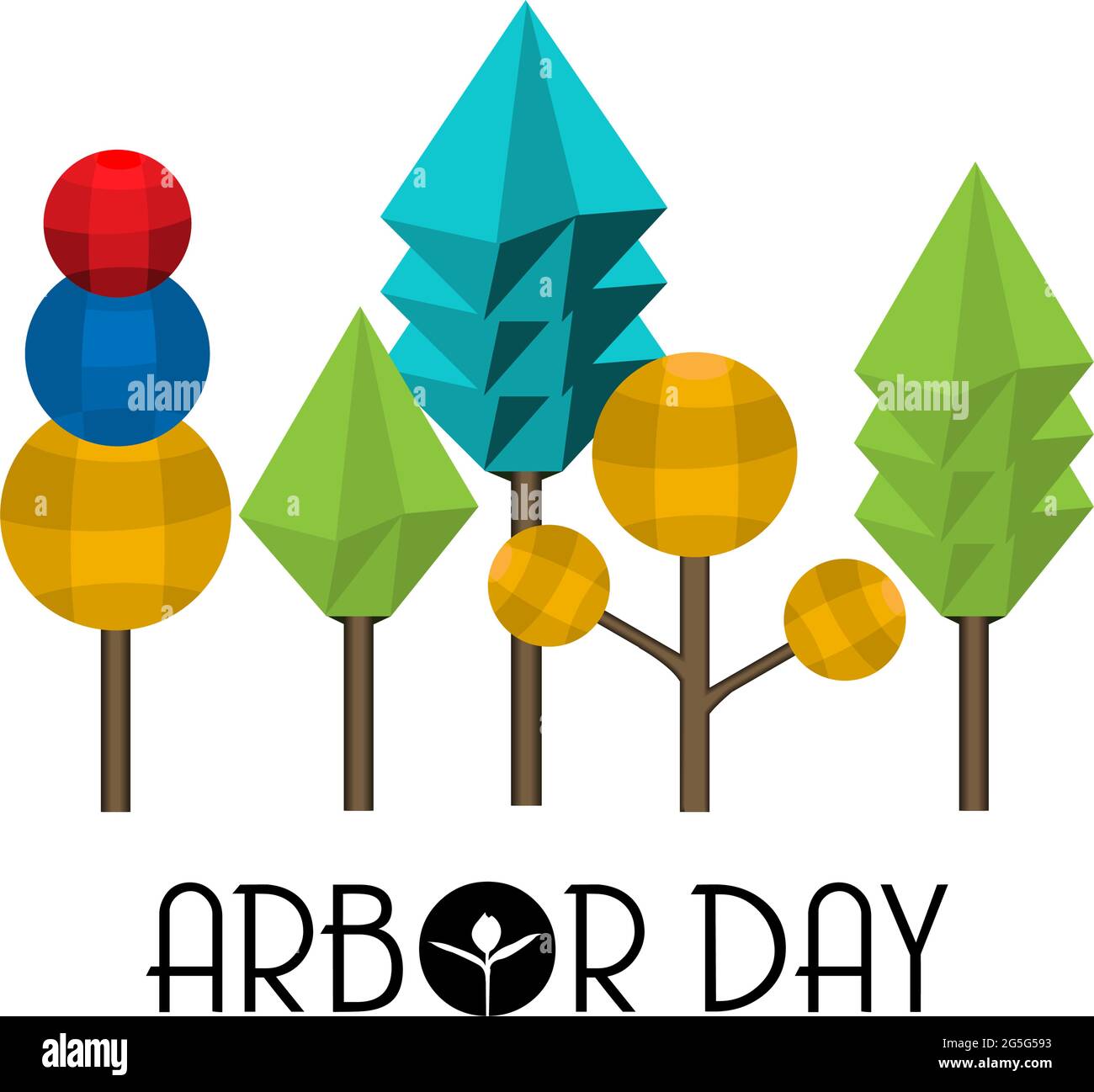 Arbor day background. vector illustration Stock Vector Image & Art - Alamy