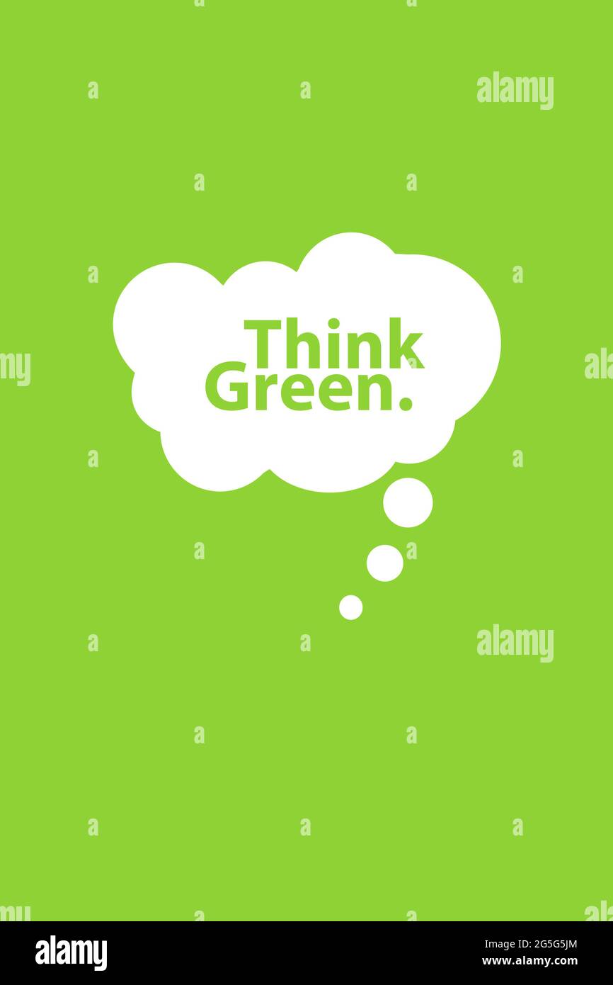 Think green poster hi-res stock photography and images - Alamy