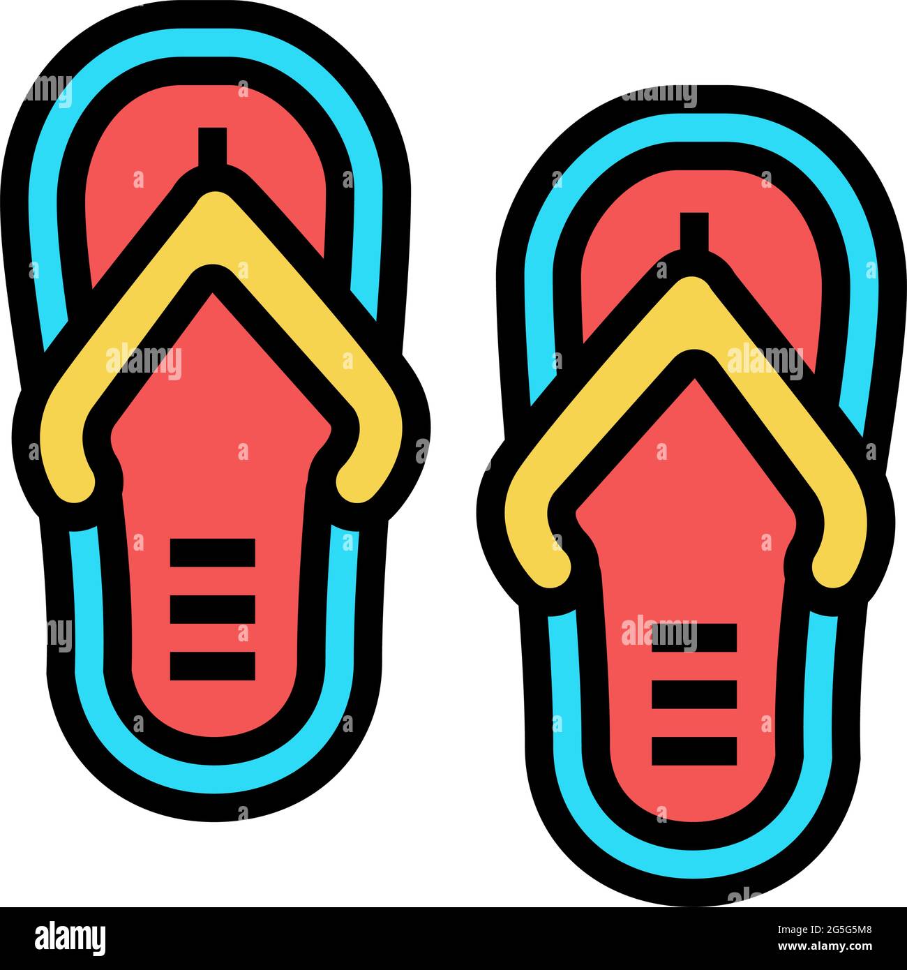 Lined slippers Stock Vector Images - Alamy