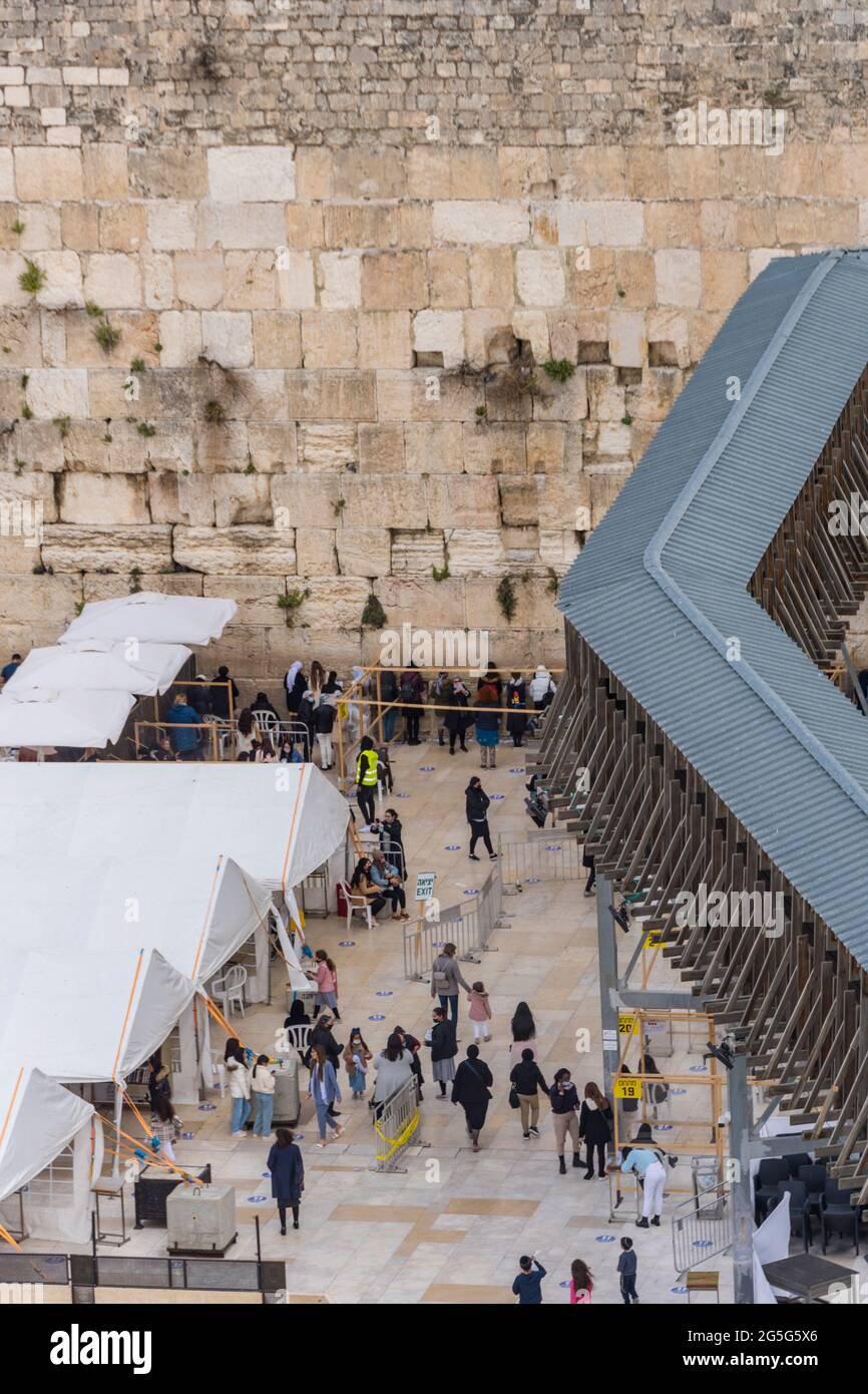 Jerusalem, Israel. The Western Wall, one of the holliest places for ...