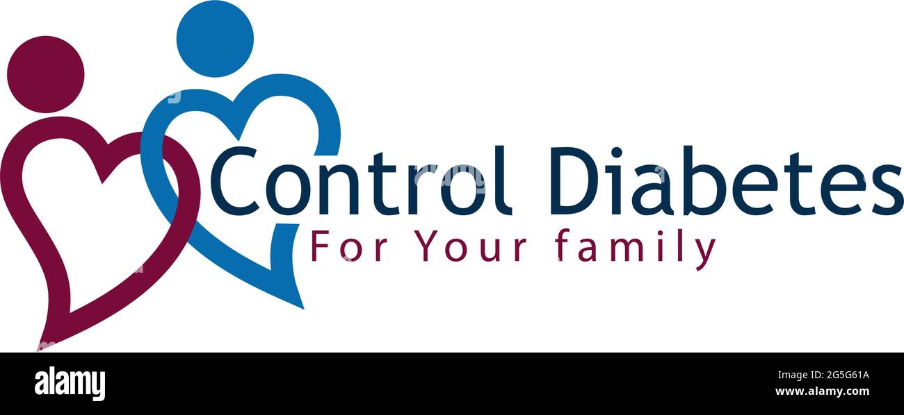 Control Diabetes for family vector illustration, flat design Stock ...