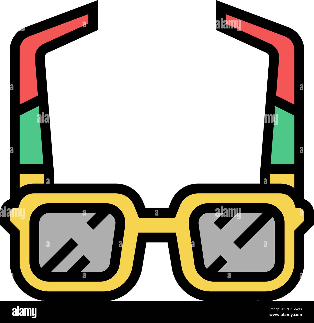 sunglasses summer accessory color icon vector illustration Stock Vector ...