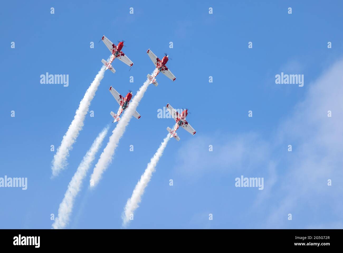 Global Stars Aerobatic team performing at Shuttleworth Flying Festival ...