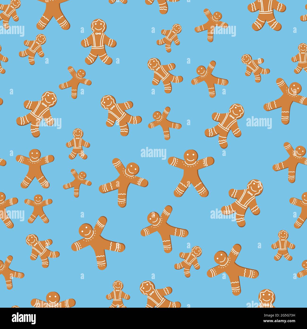 Gingerbread man Seamless pattern for new year day, Christmas, winter ...